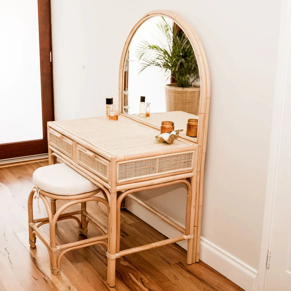 Rattan Dressing Table - Stylish & Eco-Friendly Makeup Vanities