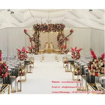 Modern Fairy Tale Wedding Mandap Setup Trendy Affordable Metal Mandap ...