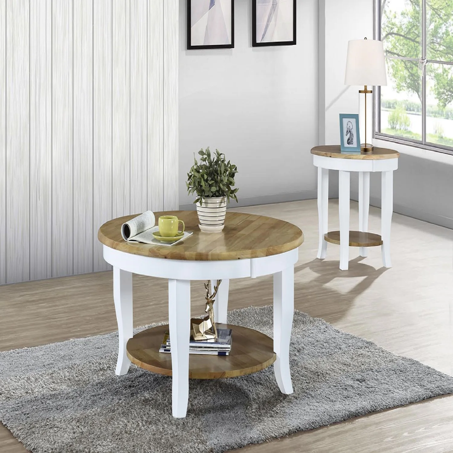 Malaysia Fancy Modern Design Round Coffee Table & Side Table Suitable ...