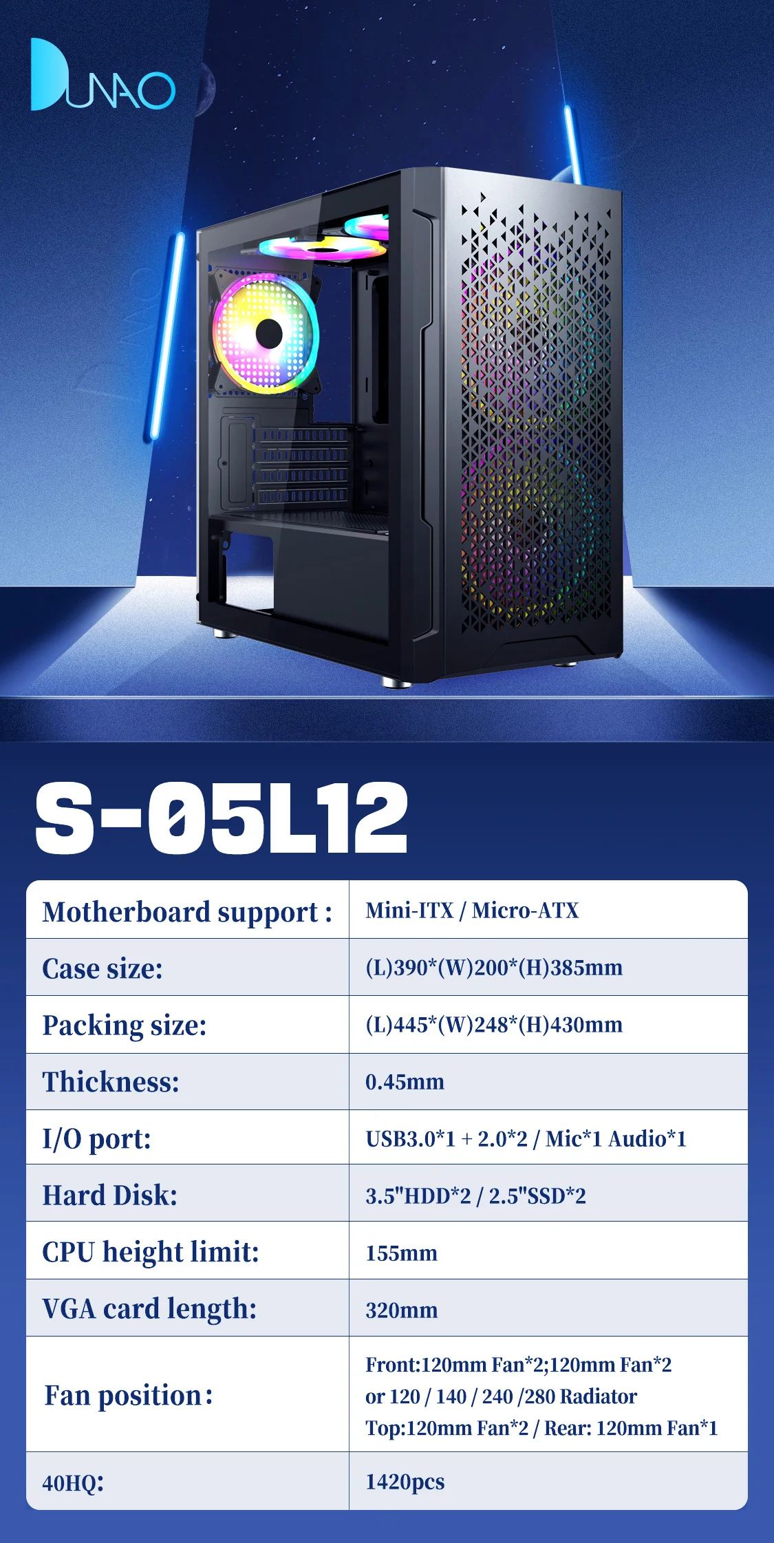 New Arrival Gaming MATX PC Case Micro ATX ITX Motherboard Computer Case ...