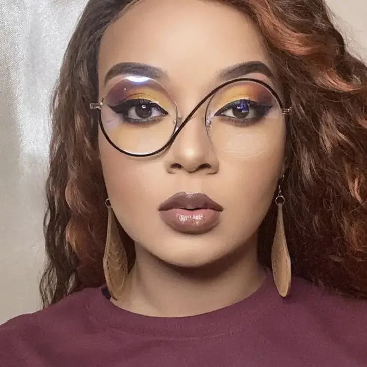 Lady Eyeglasses Frame Optical Full Rim Eyewear Blue Light Blocking ...