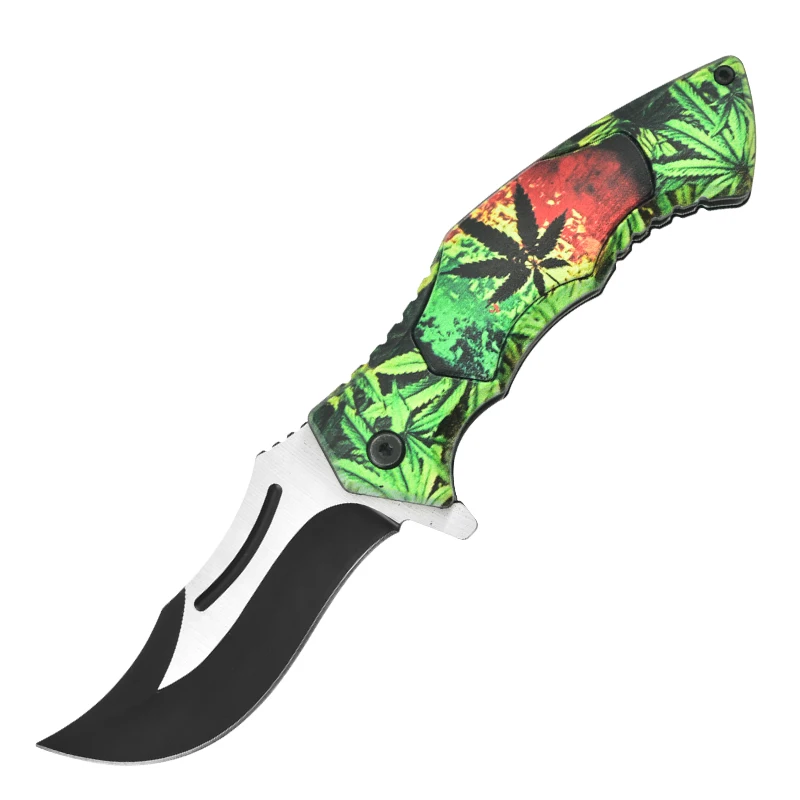 2024 New 3d Printed Skull Handle Edc Knife Outdoor Camping Safari Folding Custom Pocket Knife ...