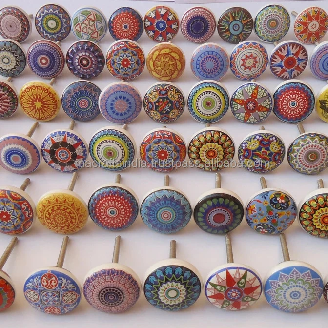 Cabinet Door Knobs Ceramic Door Knobs Vintage Cupboard Ceramic Pull Handles Ceramic Cabinet ...