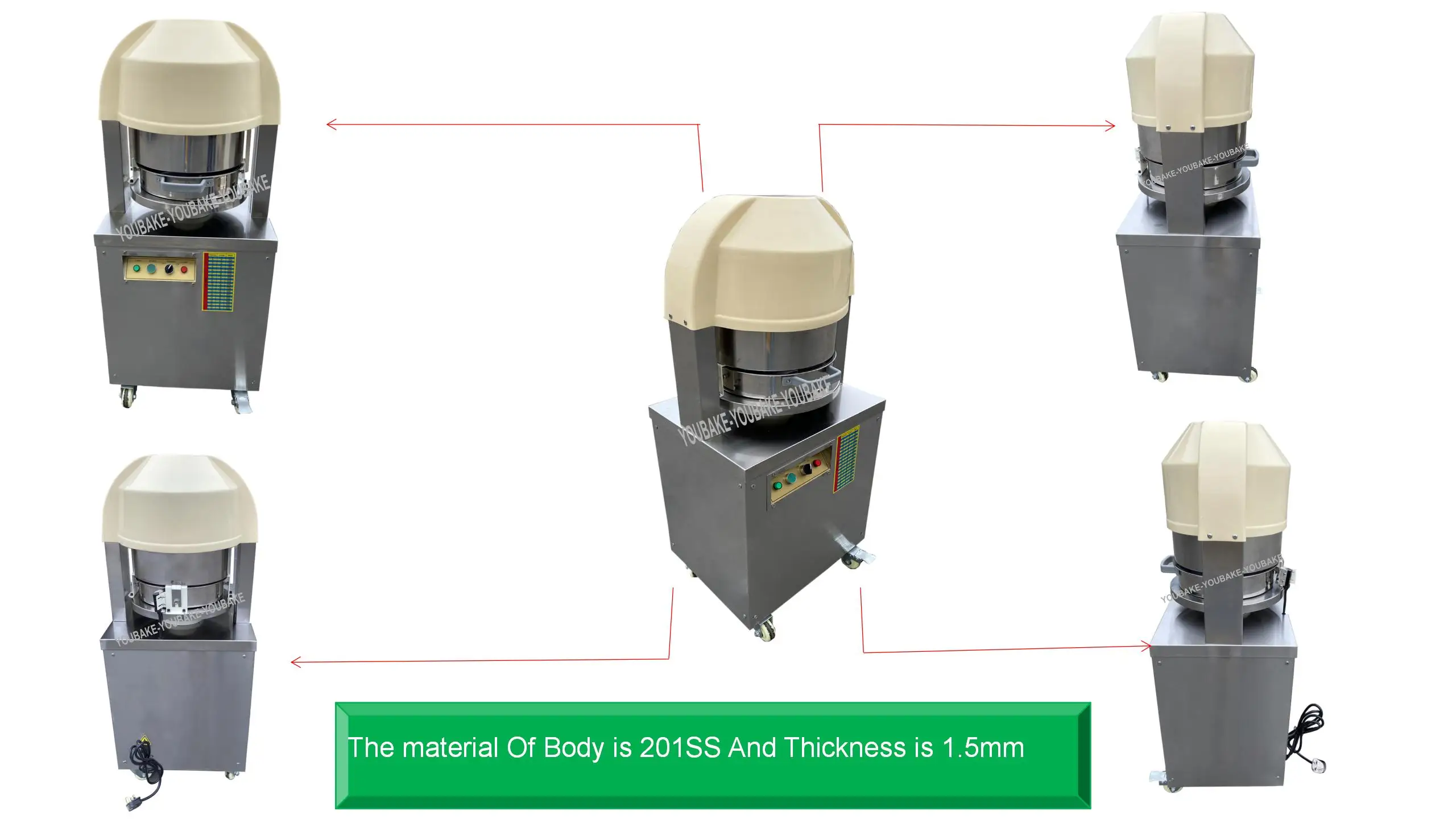 36 PCS Commercial Fully Automatic Electric Bread Dough Divider Machine ...