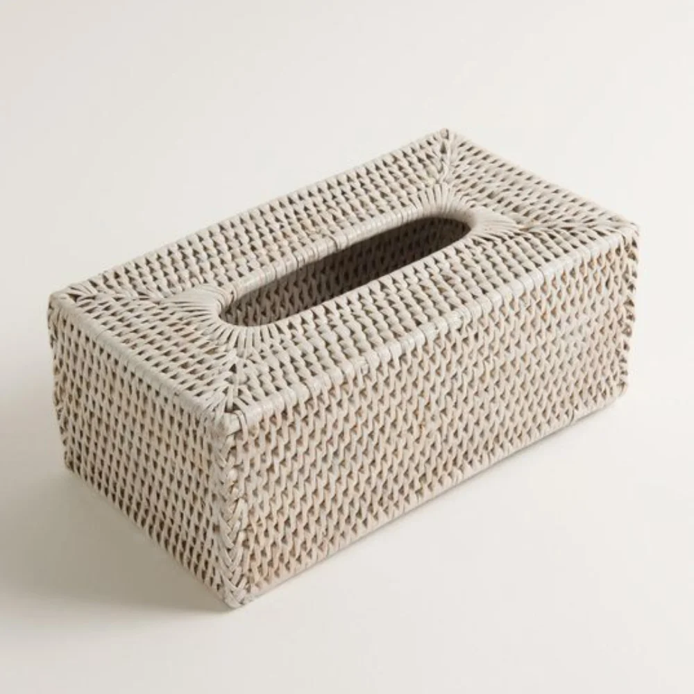 Environmentally eco-friendly classic handwoven rattan tissue box ...