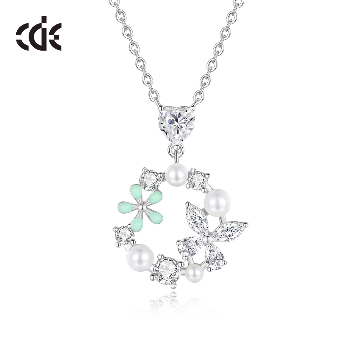 Cde Czyn005 Fine 925 Sterling Silver Jewelry Necklace Women Zircon ...