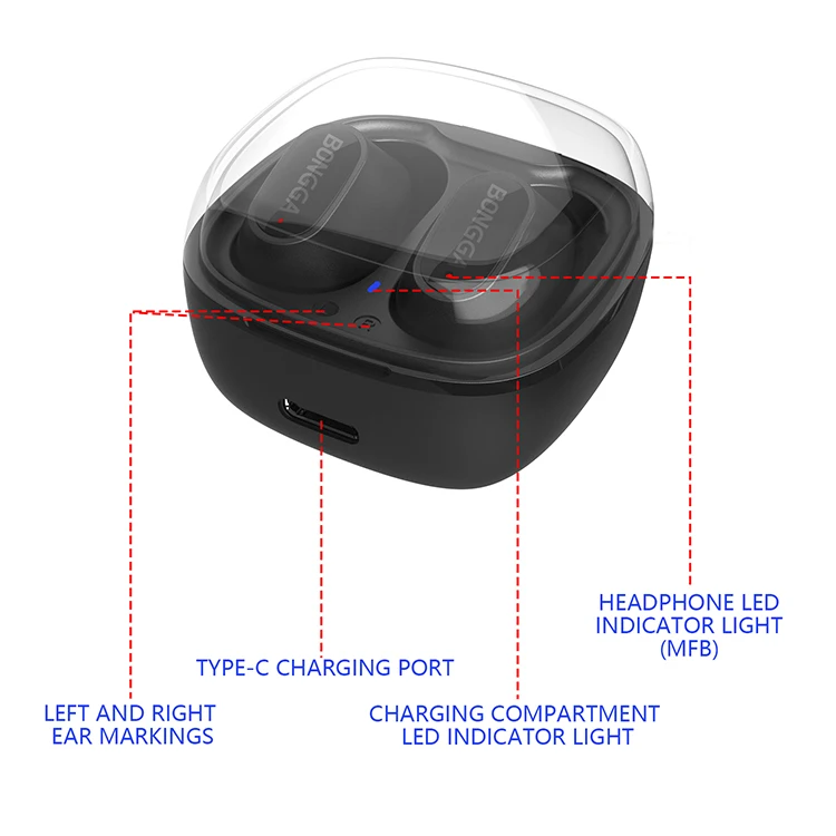 Wholesale 2024 Hot Selling Type C Mini Stereo Waterproof Wireless Tws ...