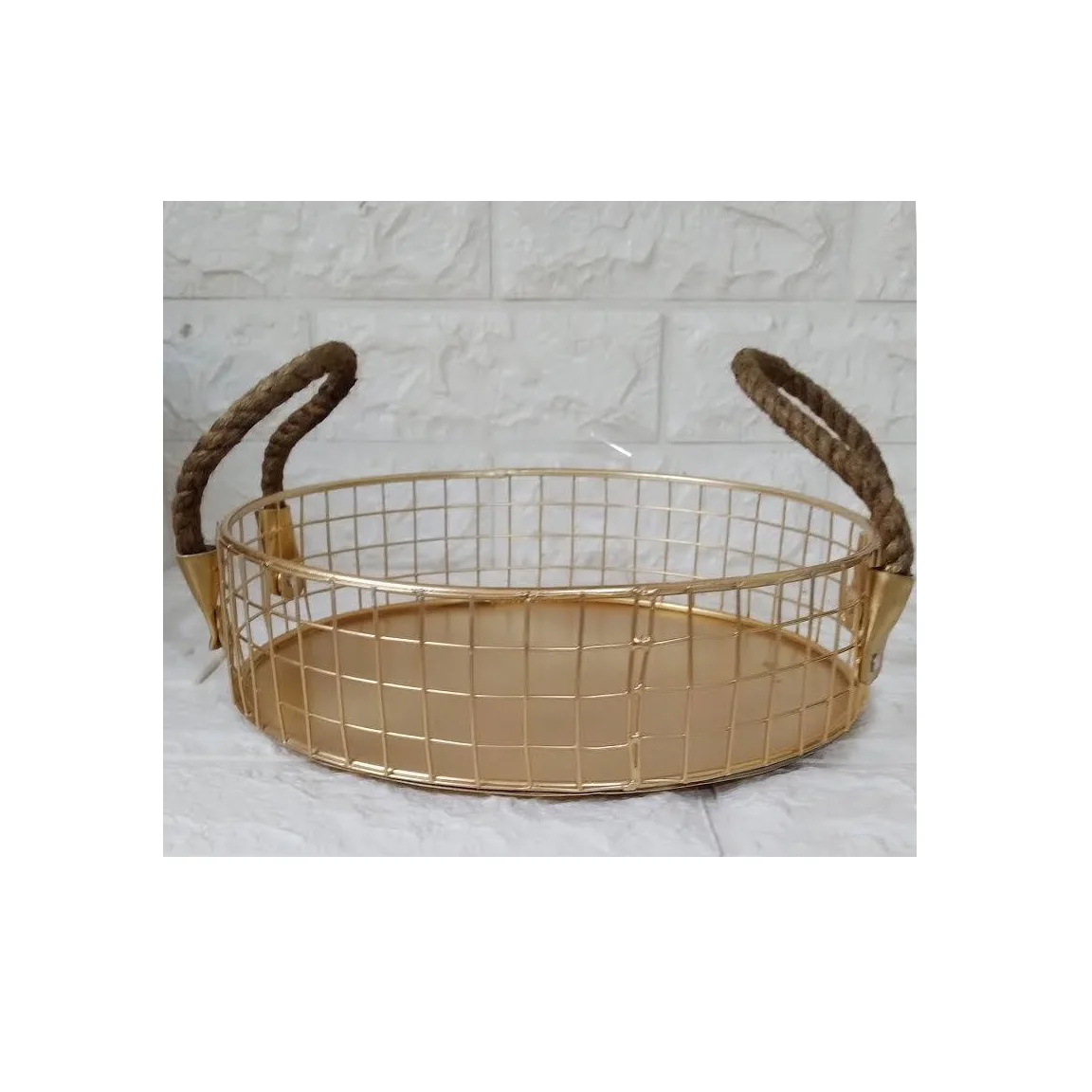 Luxury Wire Hamper Basket With Rose Gold Color For Home Storages Heart ...