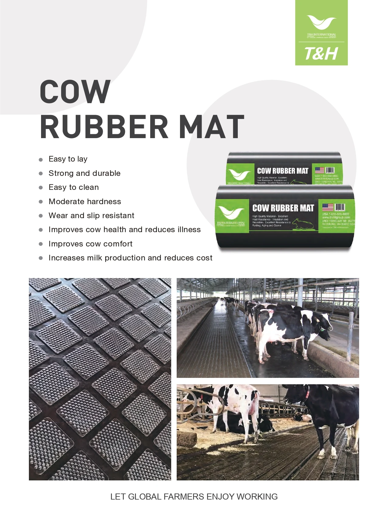 New Farming Equipment Pathway Rubber Mat for Cows / Cattle Stall ...