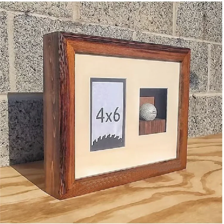 Rustic Wood Engraved Custom Golf Frames Shadow Box - Buy Shadow Box ...
