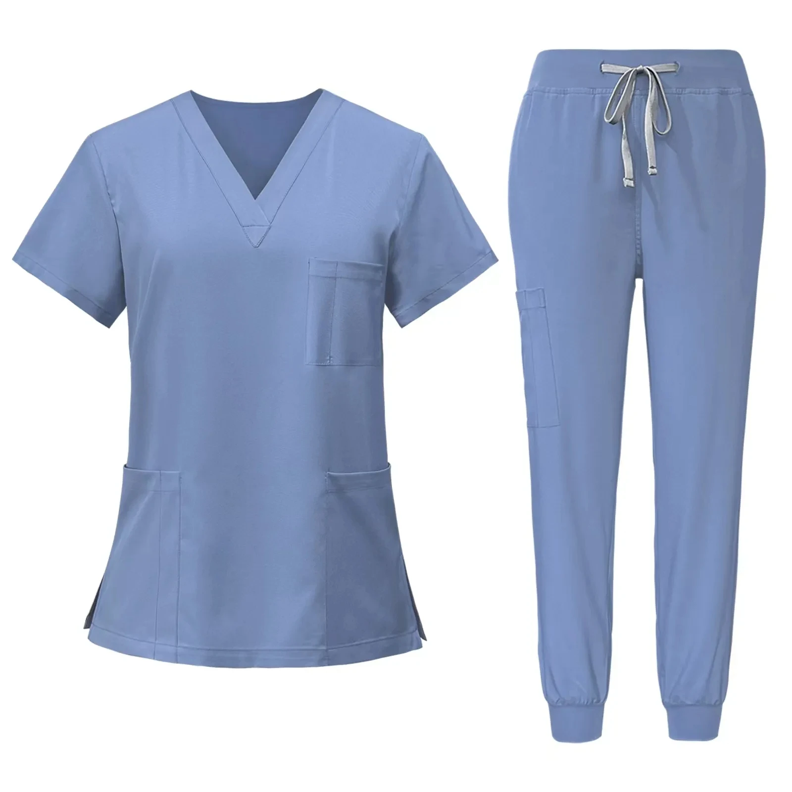 Hospital Uniforms Set Nurse Clothes Scrub Medic Uniforms 4 Way Stretch ...
