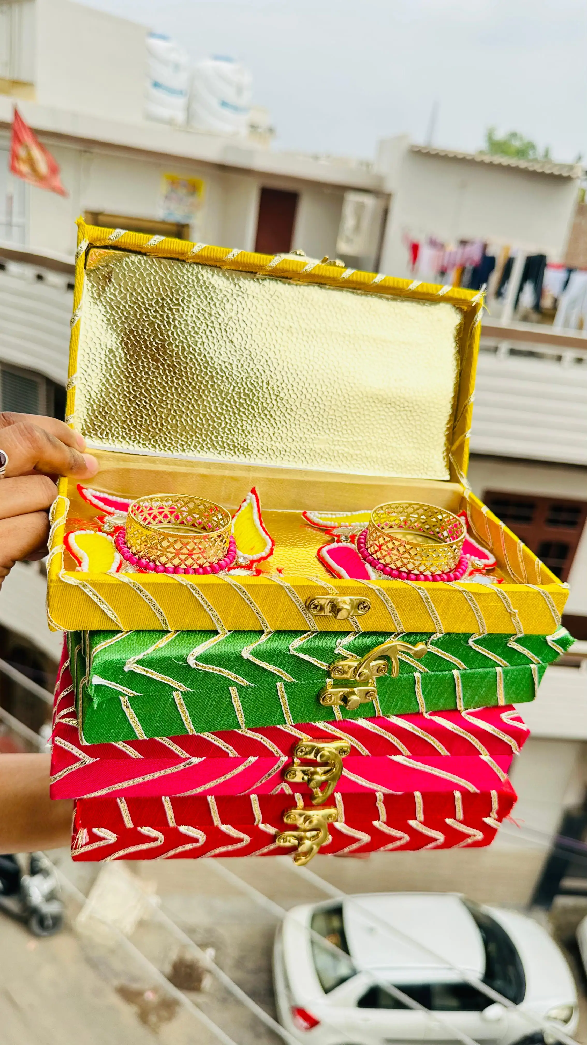 Indian Decorative Box With Open Bangle Diwali Gift Indian Gift Box ...