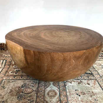 Large Round Wood Coffee Tables For Living Room Round Shape Natural ...