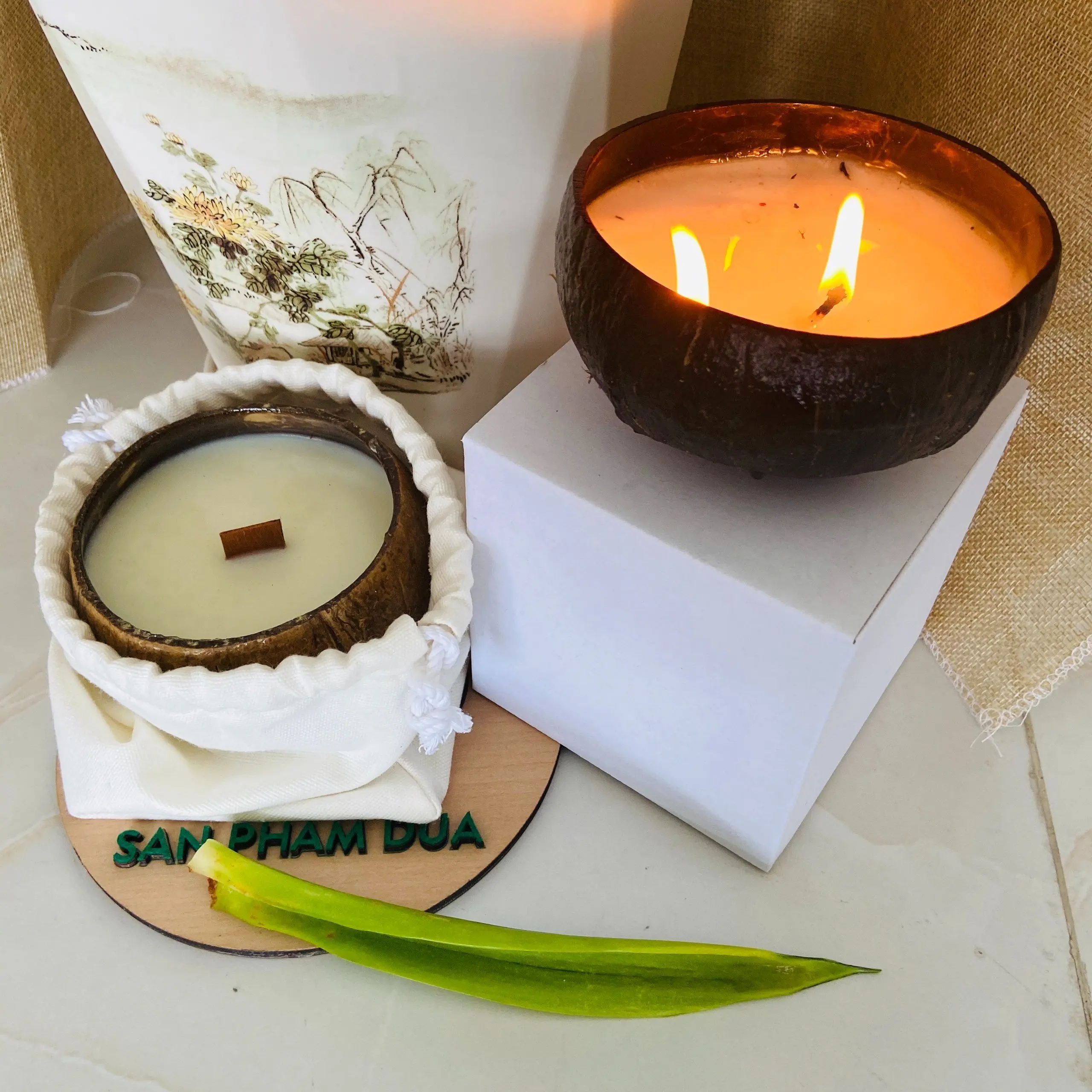 COCONUT SHELL CANDLE BOWL 100% NATURAL and ECO - FRIENDLY / COCONUT ...