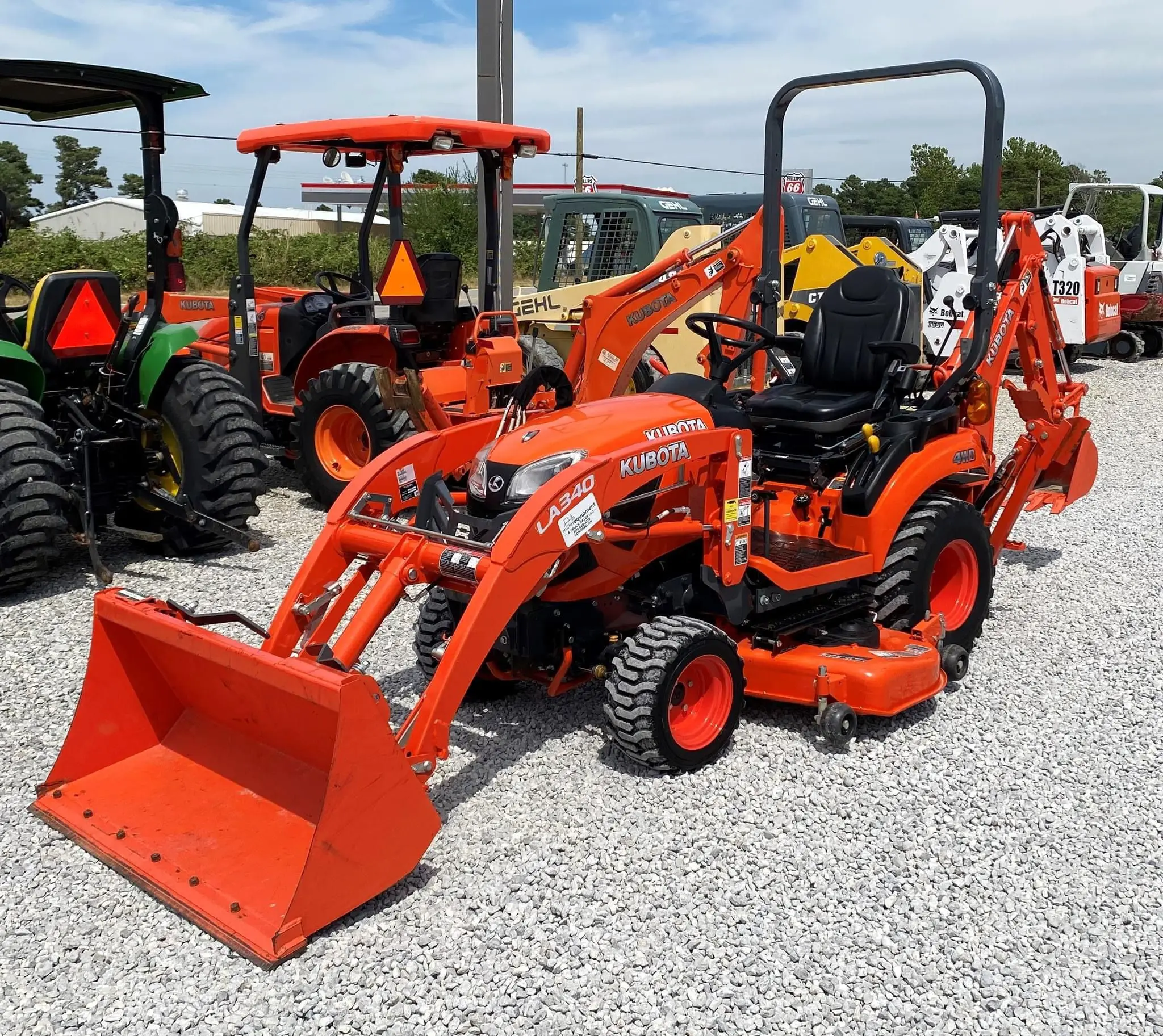 23HP Kubota BX23S Tractor With Front Loader And Backhoe Loader Attached ...