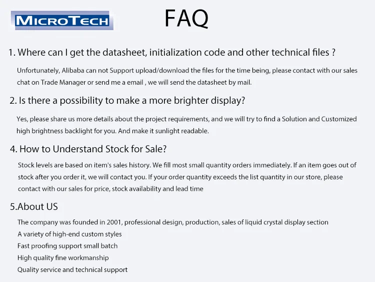 Microtech 2.8 Inch TFT LCD Module - Ideal for Smart Watches