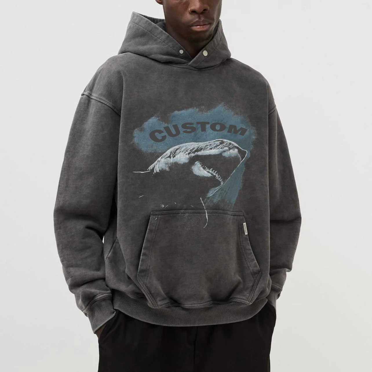 Custom Streetwear Men Heavyweight Acid Washed Hoodies For Men 100% ...