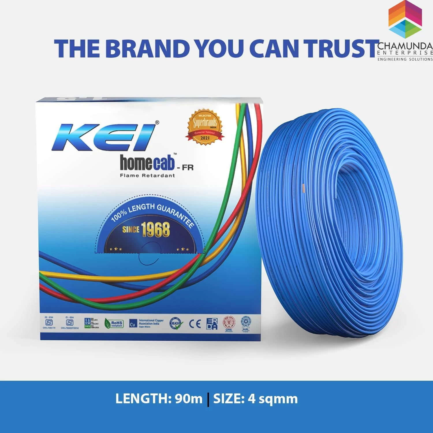 4mm 2 Core PVC Insulated Fire-Resistant Copper Electrical Wire Flexible ...
