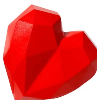 Red Diamond Heart Shaped Aromatherapy Ceramic Car Fragrance Oil Aroma ...