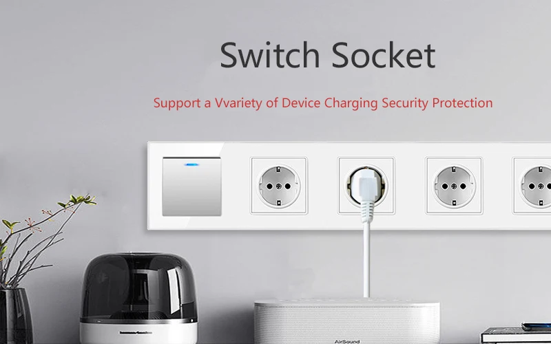 European Standard Warped Switch Socket Round Box Mounting Tempered ...