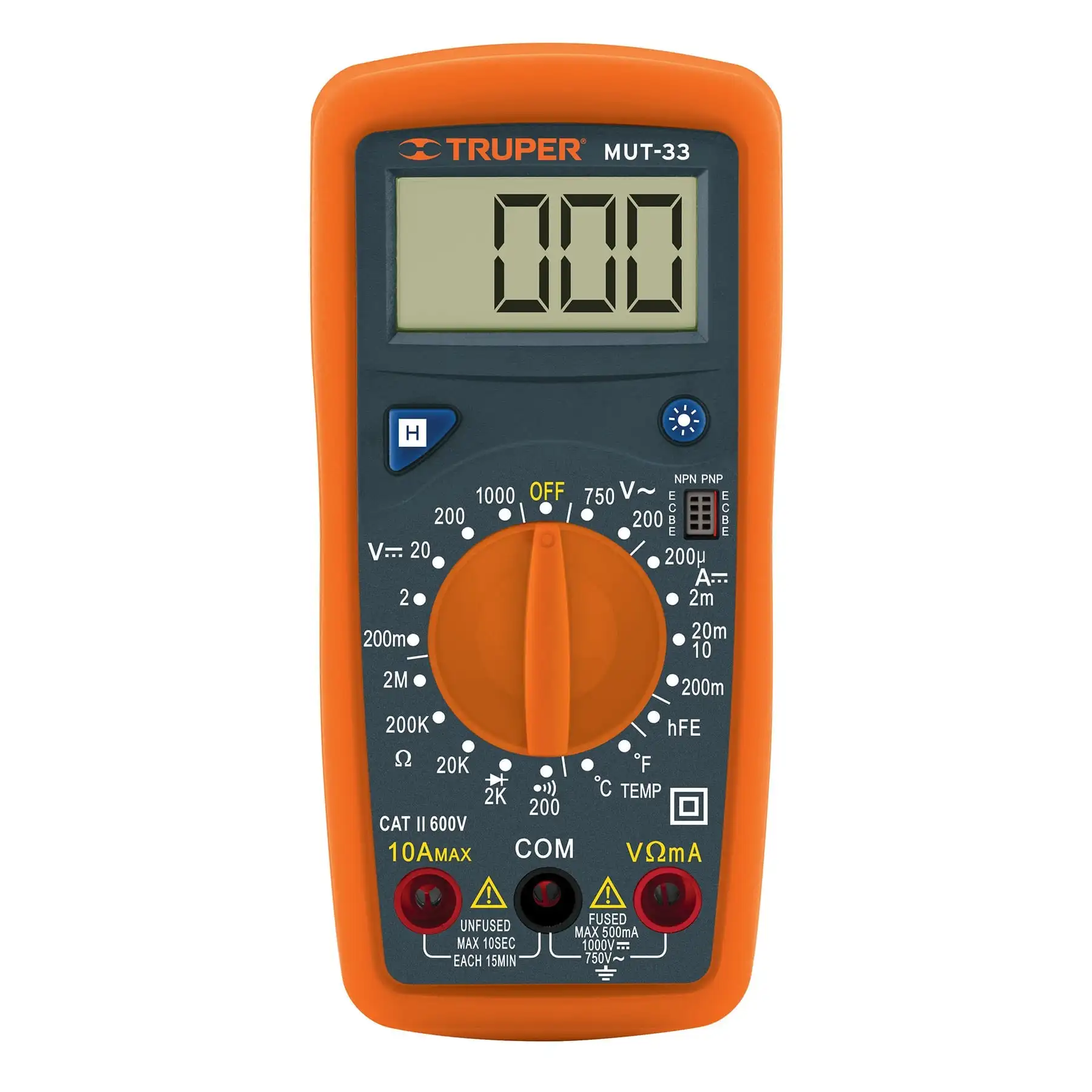 Truper Mut-33 Dustproof Handheld Digital Multimeter For Industrial Use ...