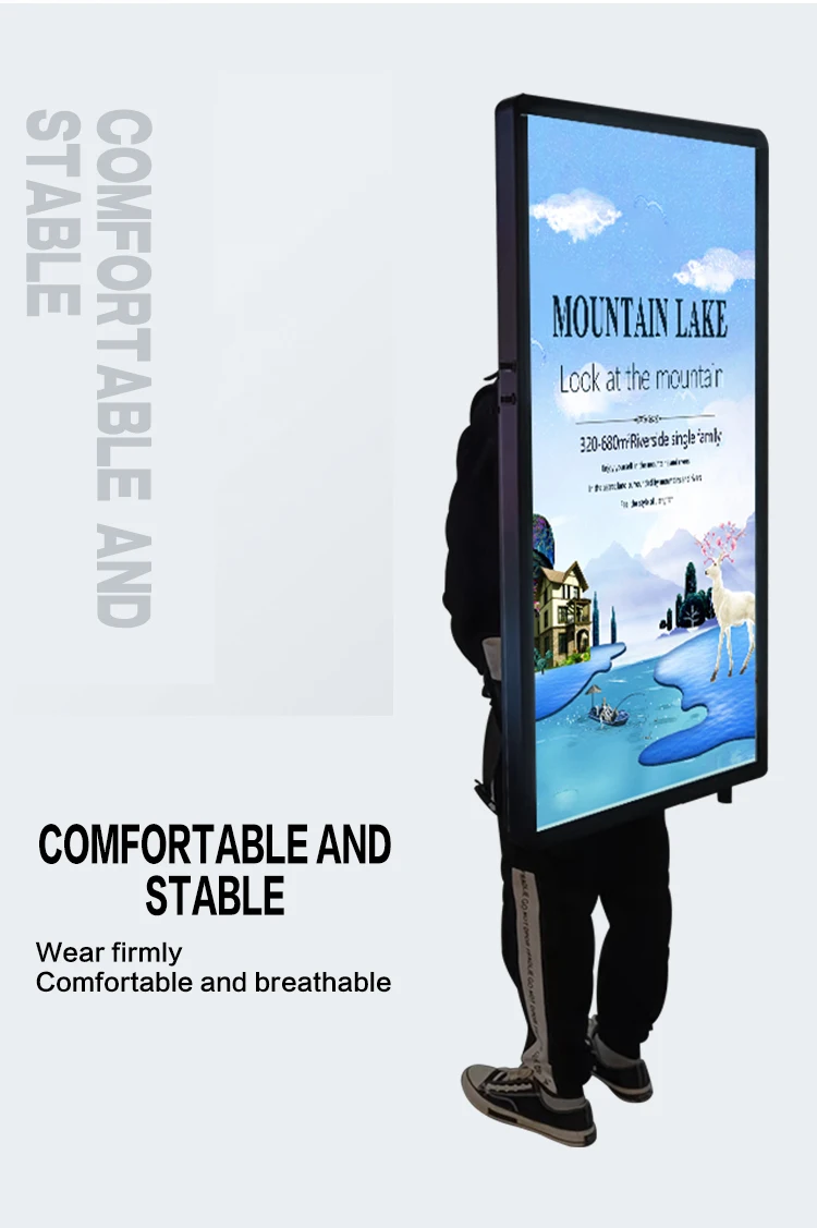 High Resolution LED Display Light Box Rectangle Shape Digital Signage ...