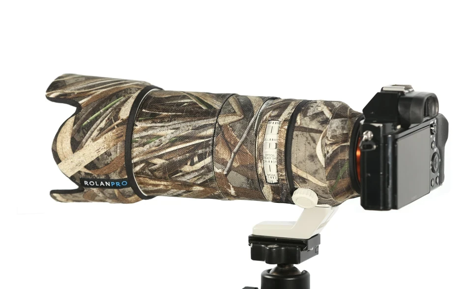 Rolanpro Nylon Waterproof Camouflage Lens Cover For Sony Fe 70-200mm F ...