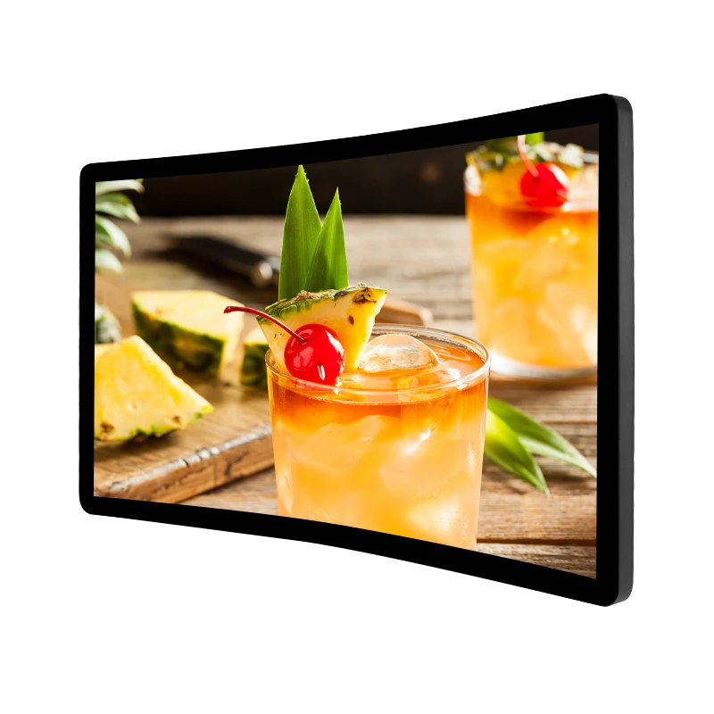 43 inch 4K Curved TFT Touch monitor With LED Light Strip lcd touch ...