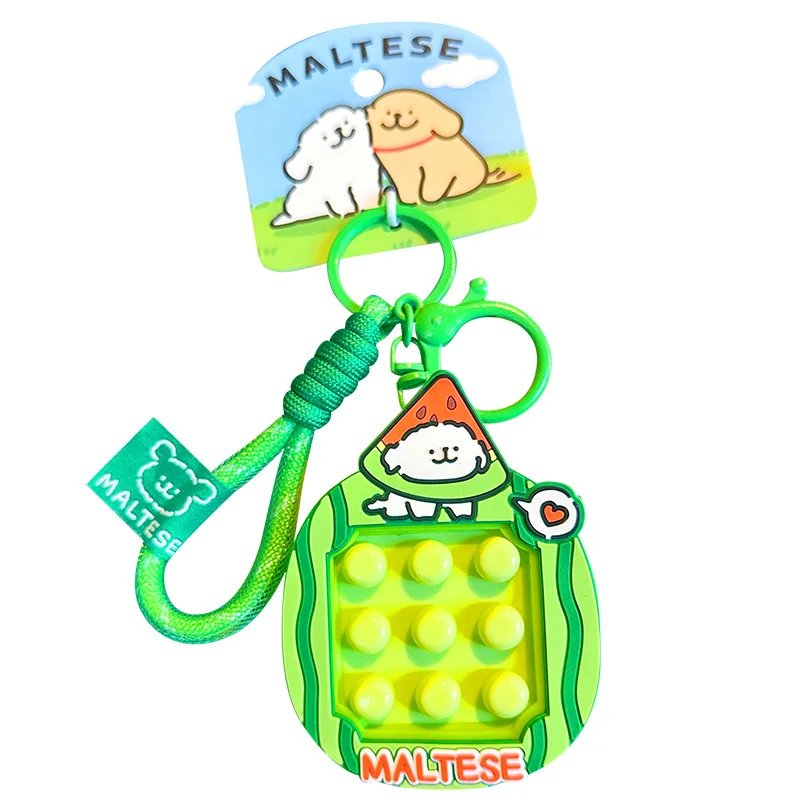 Hecion Maltese Dog Poppet Game 4 Colors Key Chain Cartoon Cute Dog ...