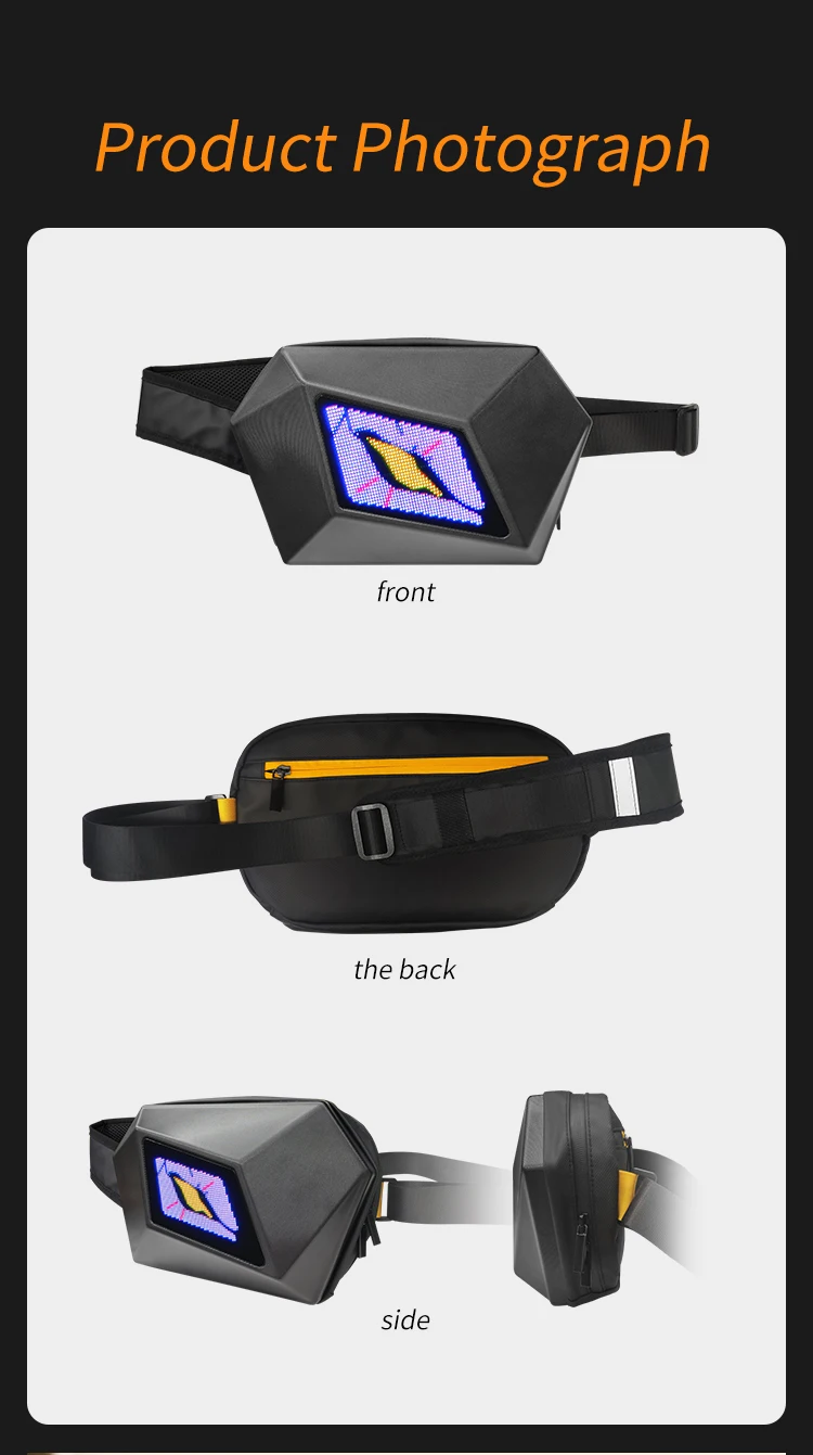 Devil Eye Led Screen App Smart Led Backpack Big Motorcycle Backpack Led ...
