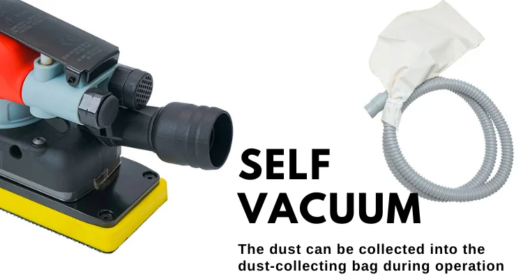 70 X 198 Mm Self-vacuum 3x8 Inch " Square Orbital Air Sander For Corner ...