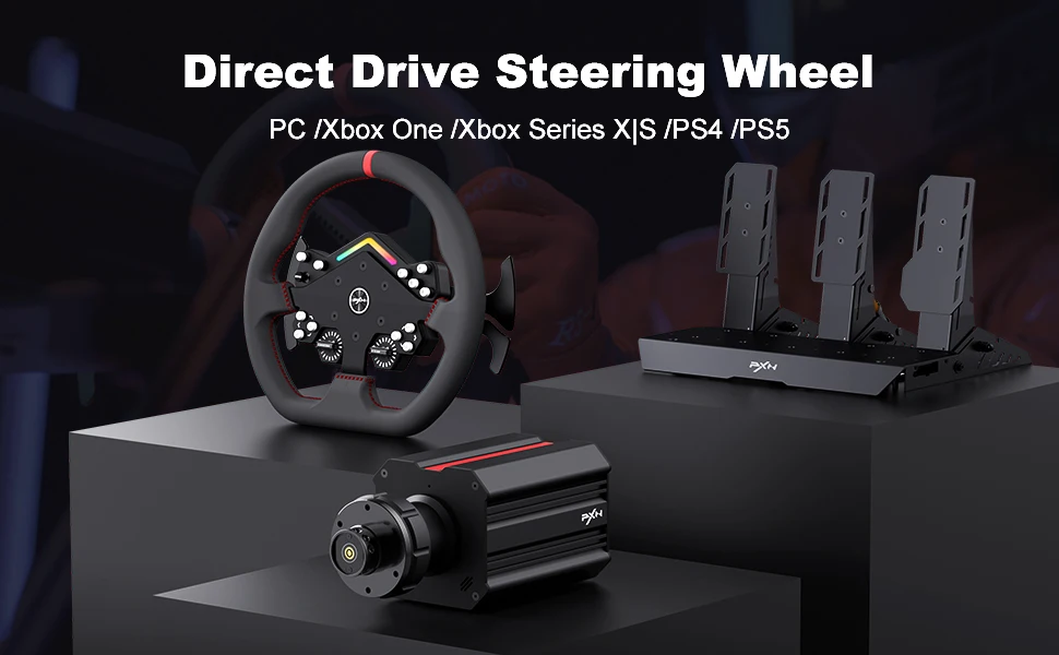PXN V12lite Racing Wheel - Direct Drive Gaming Experience