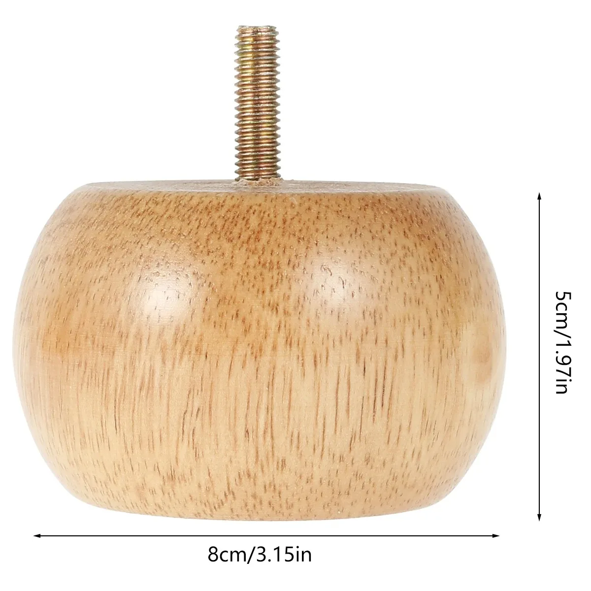 Wooden Furniture Legs Solid Furniture Feet Round Bun Feet Furniture ...