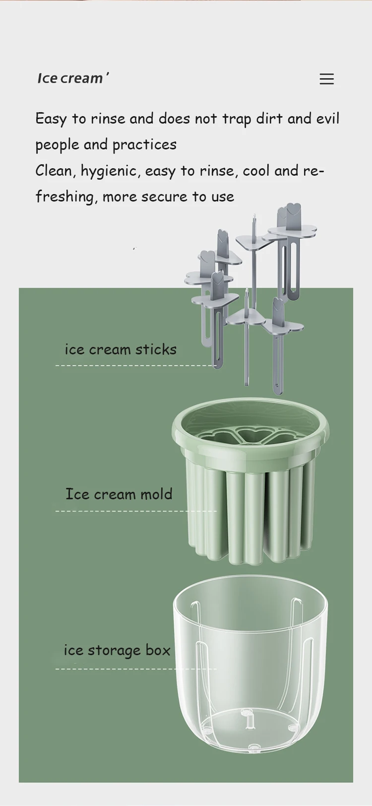 8 Cavities Home Do Popsicle Ice Cream Tool Grinding Ice Cream Bar Mold ...