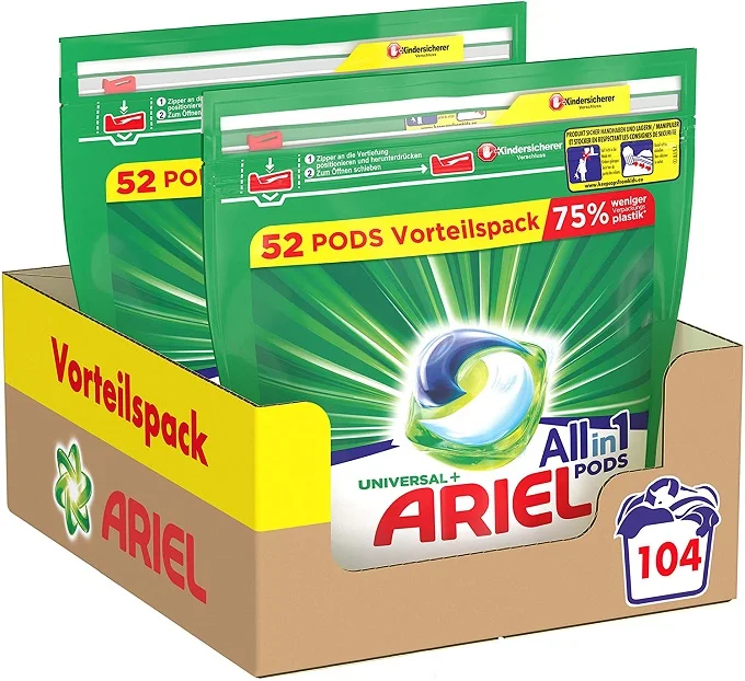 Ariel Laundry Detergent 3 In 1 Pods - 52 Pods (regular) Available For ...