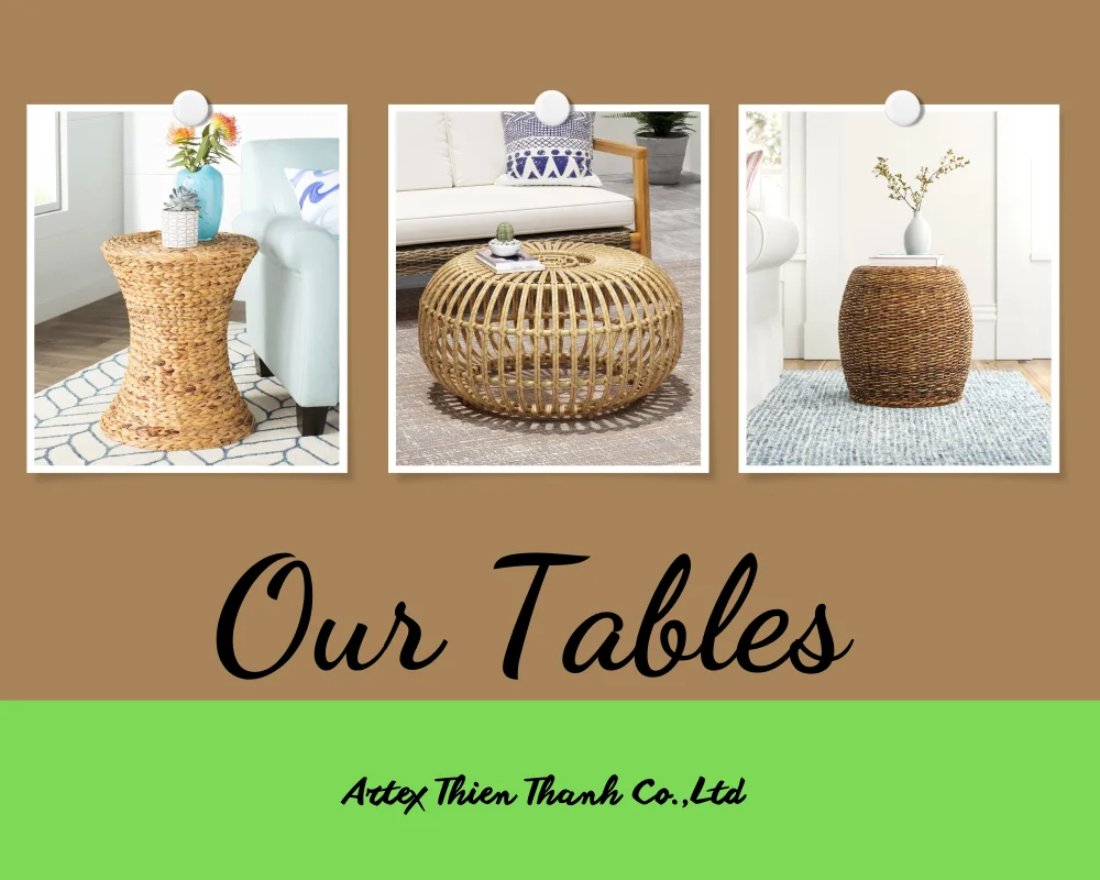 Superior Quality Hand Braided Natural Rattan Side Table For Living Room ...