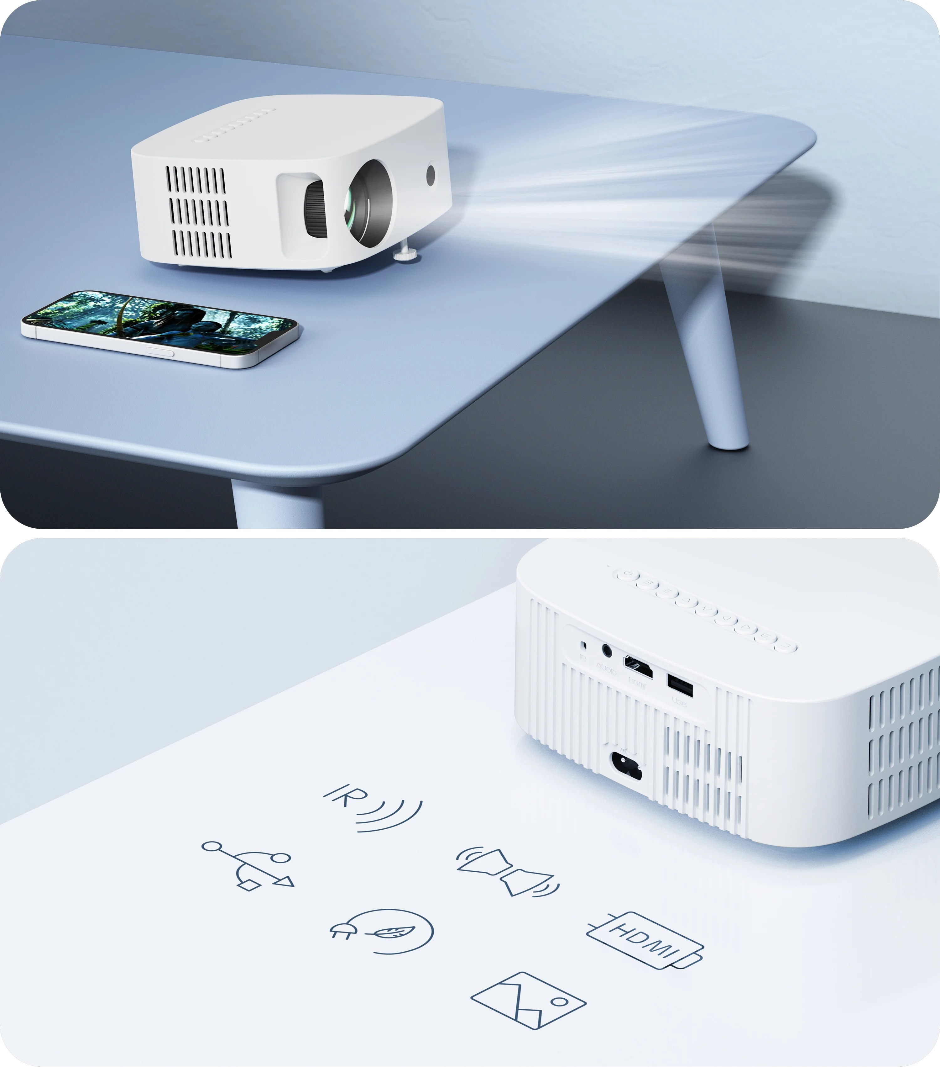 Vivibright L03 Proyektor Portable - Ideal for Youtube & Netflix