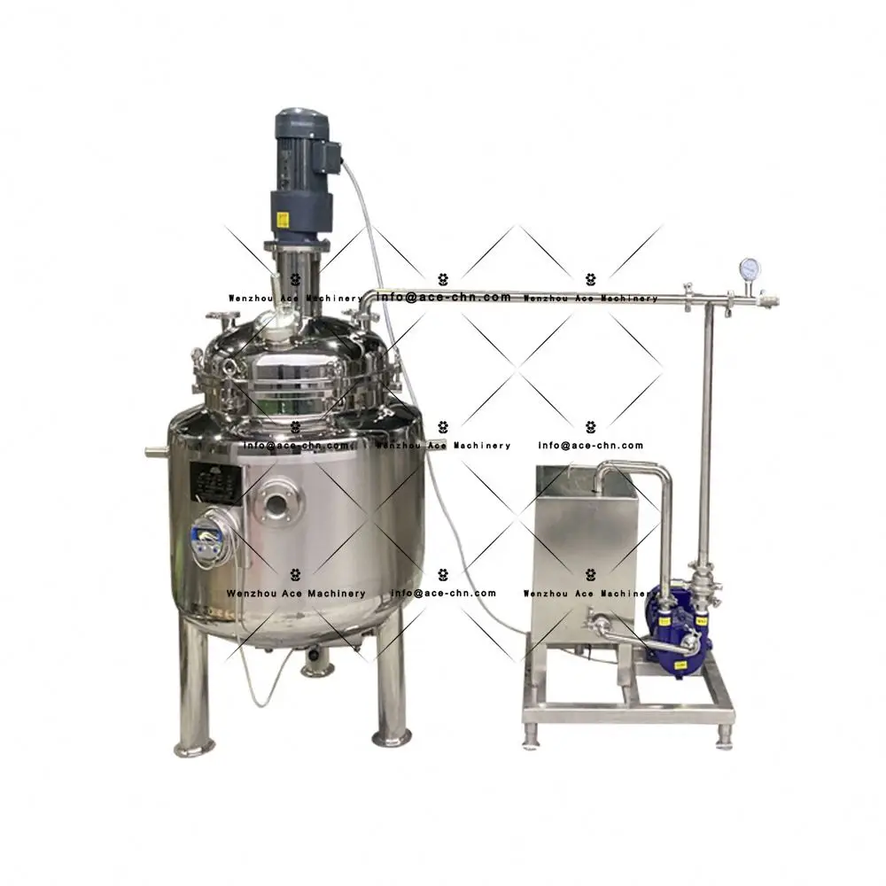 Emulsifier Mixing Tank For Cosmetic Cream 500 Liter Vacuum Soap Mixing ...