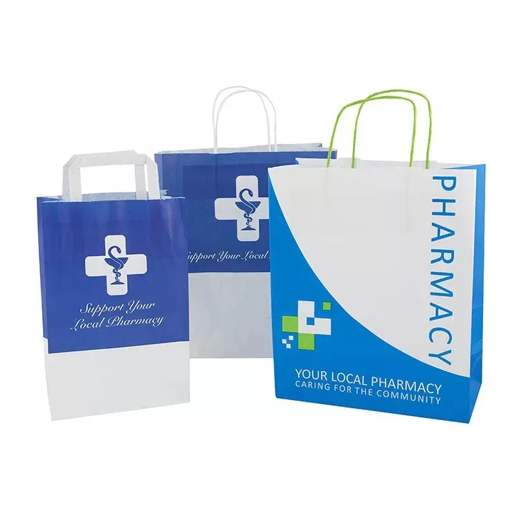 Pharmacy Paper Bag From Vietnam Eco Friendly Kraft Paper Material With ...