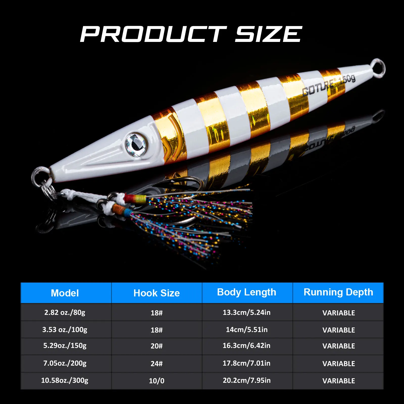 Saltwater Fishing Jigging Lures - Deep Sea Metal Jigs