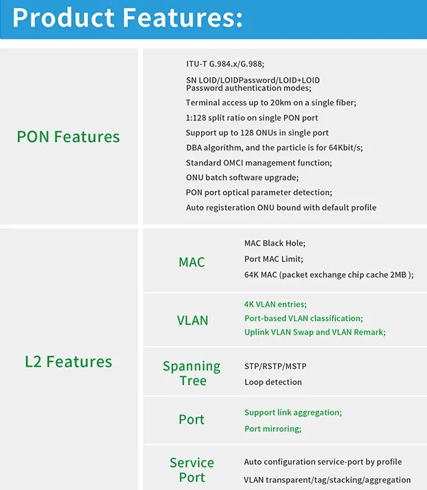 Gpon Olt 8port Network Fttx Olt 8pon Port Uplink Sfp:2*10g Epon Olt For ...