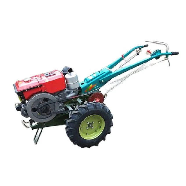 Two Mini Wheel Farm Walking Tractor 15hp 18hp 22hp With Plough/rotary ...
