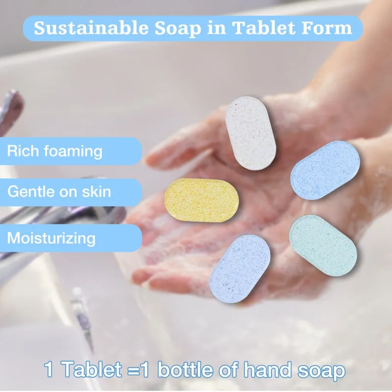 Customizable Hand Washing Tablets Eco-Friendly Gentle Formula ...