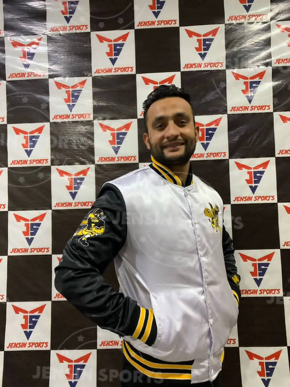 Wholesale Satin Varsity Men's Jackets Silk Satin Letterman Jacket Men's ...