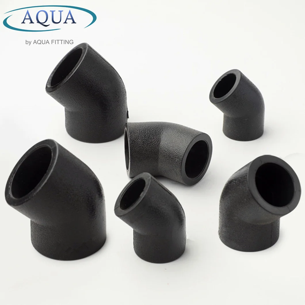 HDPE 45 Degree Elbow Pipe Fitting, Equal Bend, for Industrial Use ...