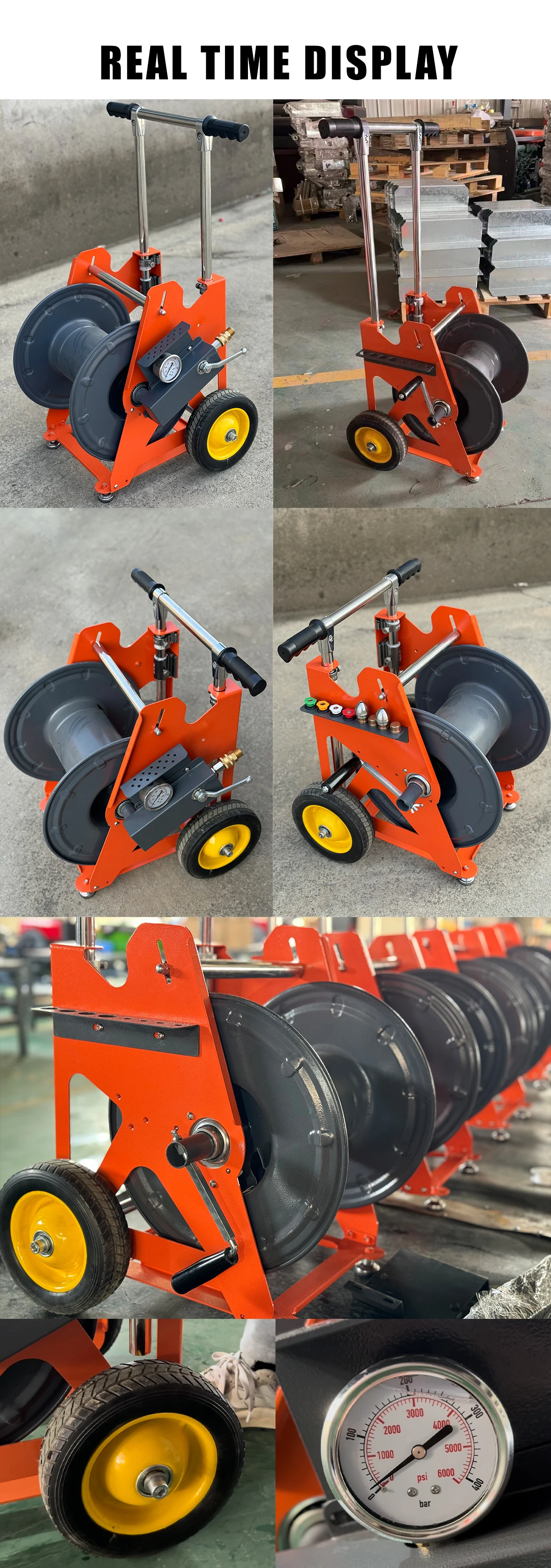 Sewer Cleaning Machine Hose Reel,Hand Pushed Hose Reel,Capable Of ...