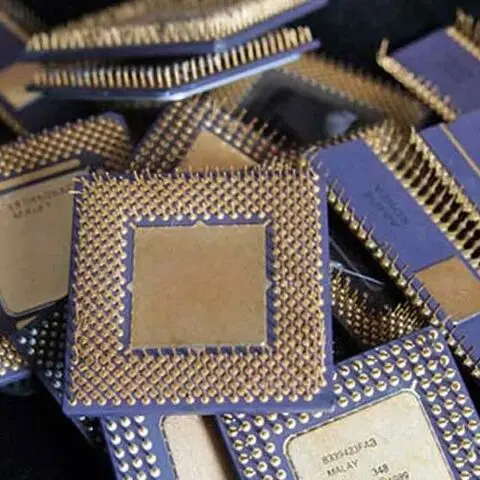 Intel 486 and 386 CPU Ceramic Processors Scrap for Gold Recovery