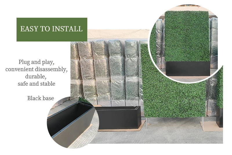 Plastic Green Grass Wall - High Simulation Artificial Hedge