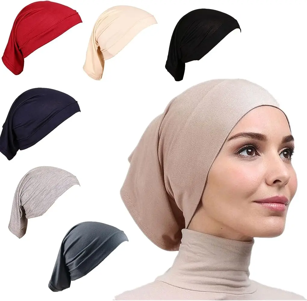 Textiles & Fabrics Arab Women Muslim Hats Turban Head Cover Caps ...