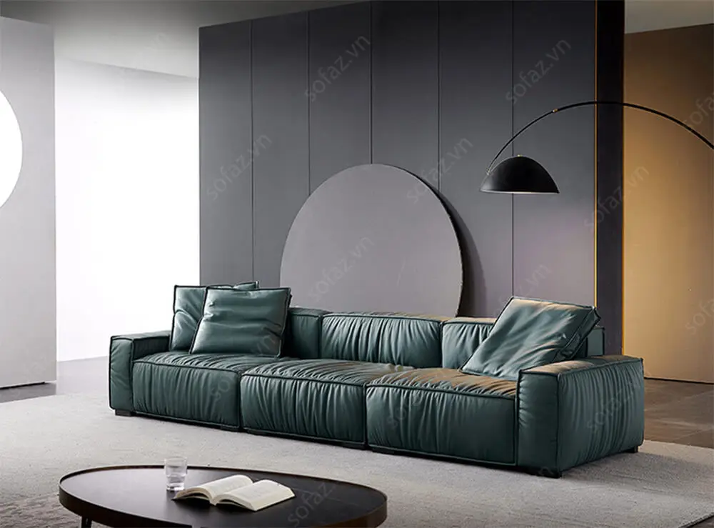 Made In Vietnam Sofa Covered In High-quality Industrial Leather,Green Living Room Sofa,Standard ...